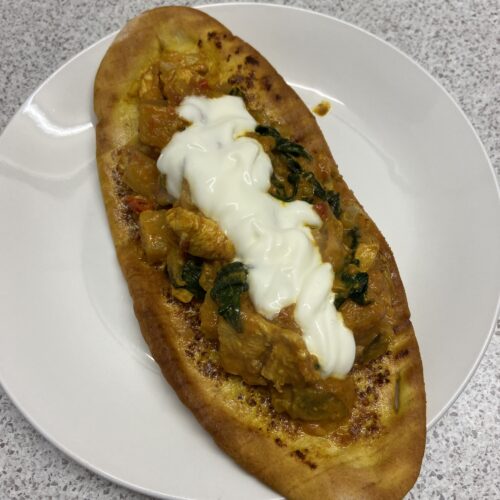 Chef Ray – Chicken + Pineapple Curry Garlic Naan Wrap – Coach Ray ...