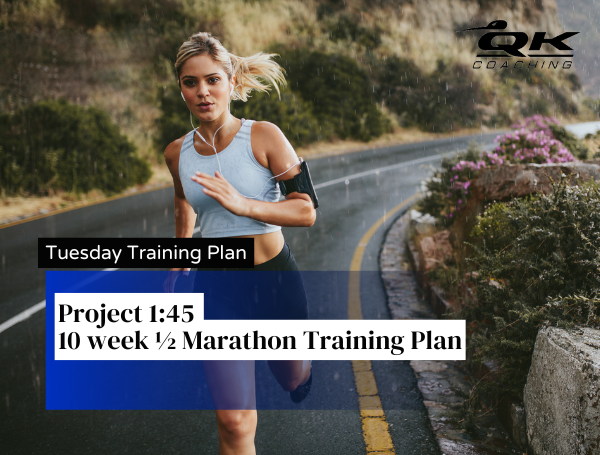 Tuesday Training Plan: Project 1:45 (10 week ½ Marathon Training Plan)