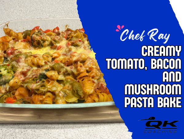 Creamy Tomato, Bacon and Mushroom Pasta Bake Recipe